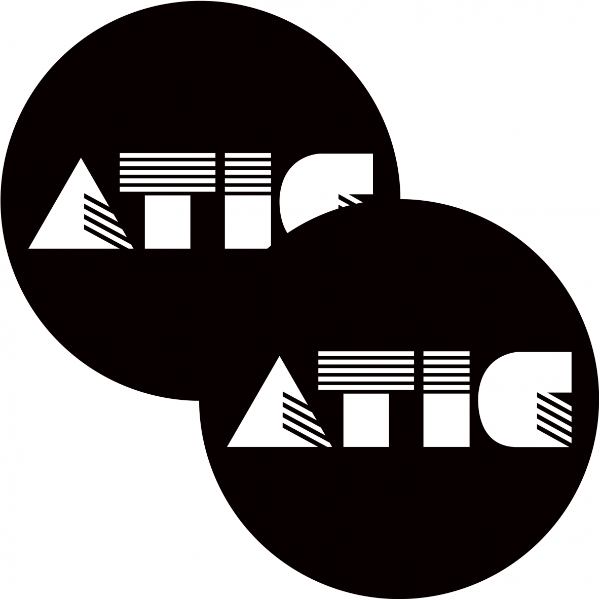 ATIC black & white logo slipmat | ATIC Records